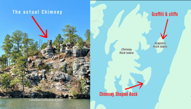 Chimney Rock on Lake Martin - Lake Martin Boaters